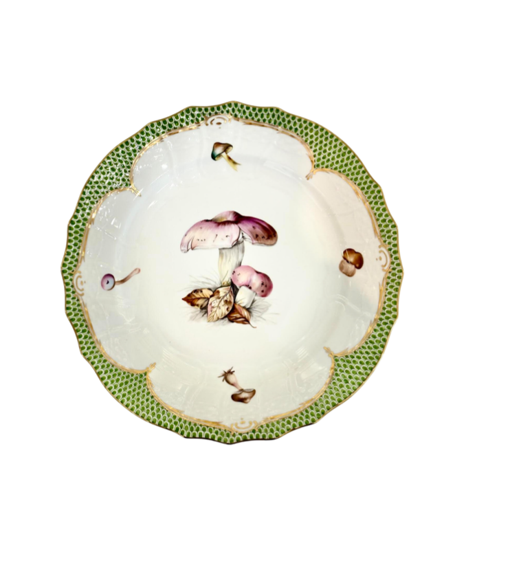 Herend Custom Mushroom Service Plate Motif 9 – Mary Mahoney