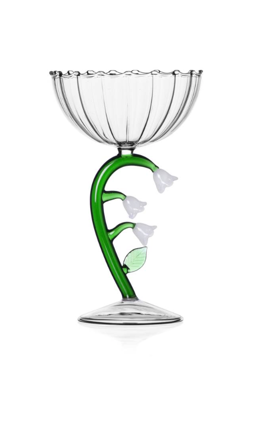 Ichendorf Botanica Optical Champagne Bowl White Flower 9.5 Oz – Mary Mahoney