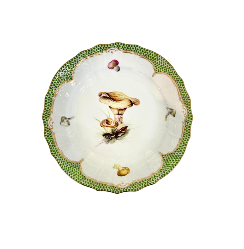 Herend Custom Mushroom Service Plate Motif 7 – Mary Mahoney