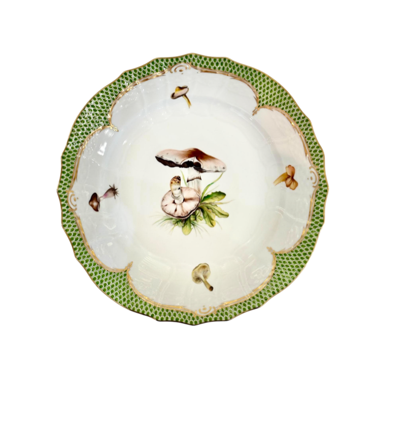 Herend Custom Mushroom Service Plate Motif 1 – Mary Mahoney