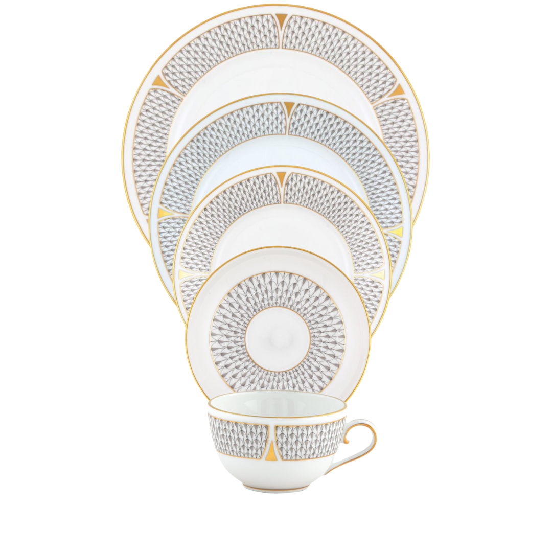 Tab - Herend - Art Deco Grey - Main – Mary Mahoney