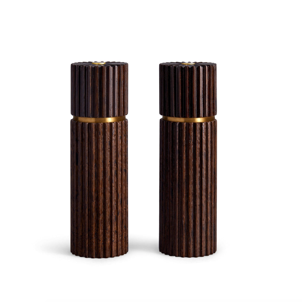 L'Objet Ionic Wood S&P Mills - Smoked Oak – Mary Mahoney