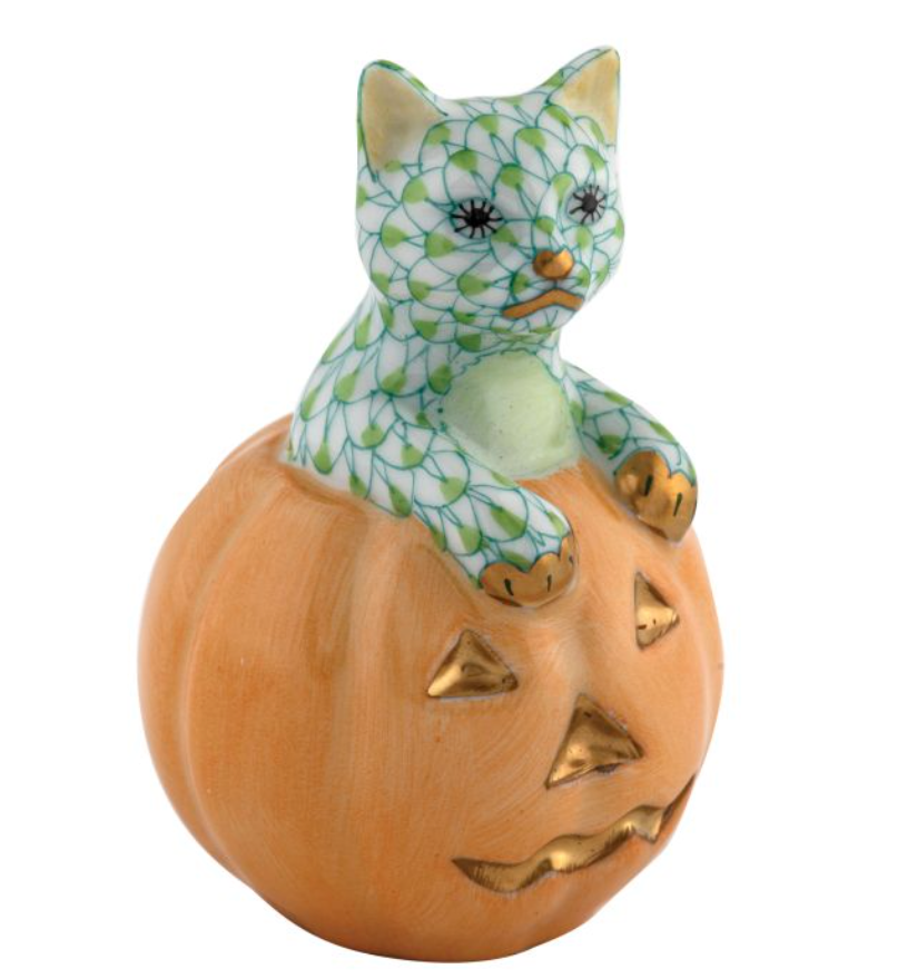 Herend Jack O Lantern Kitty – Mary Mahoney
