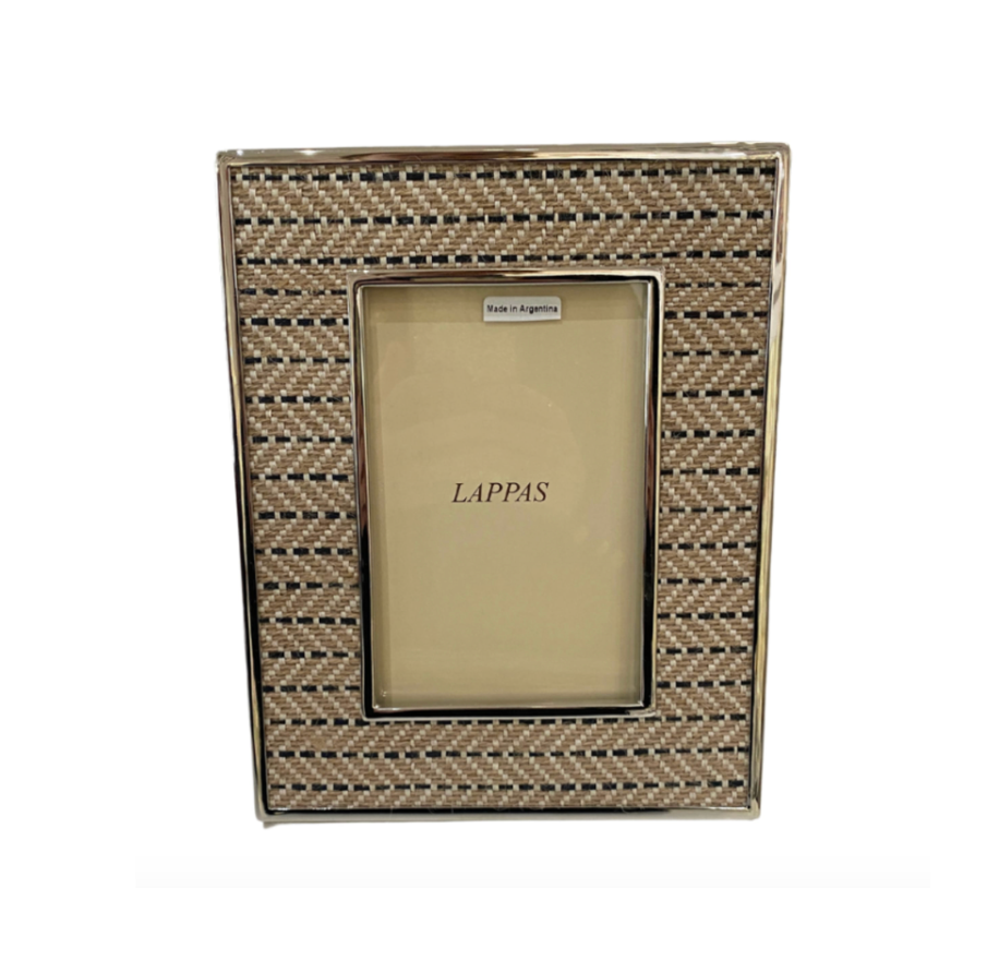 Lappas Rafia Frame Saddle and Black – Mary Mahoney