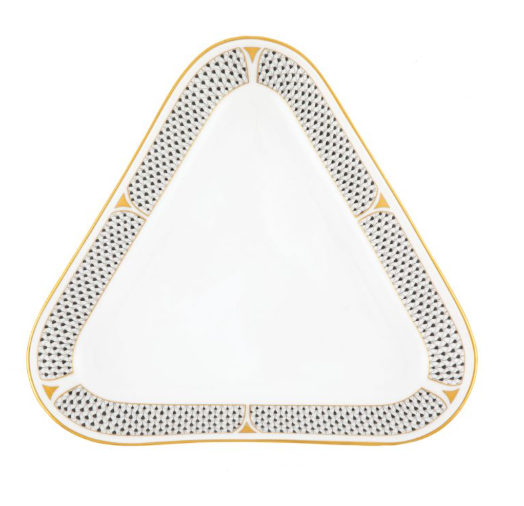 Herend Art Deco Black Triangle Dish 9.5in – Mary Mahoney