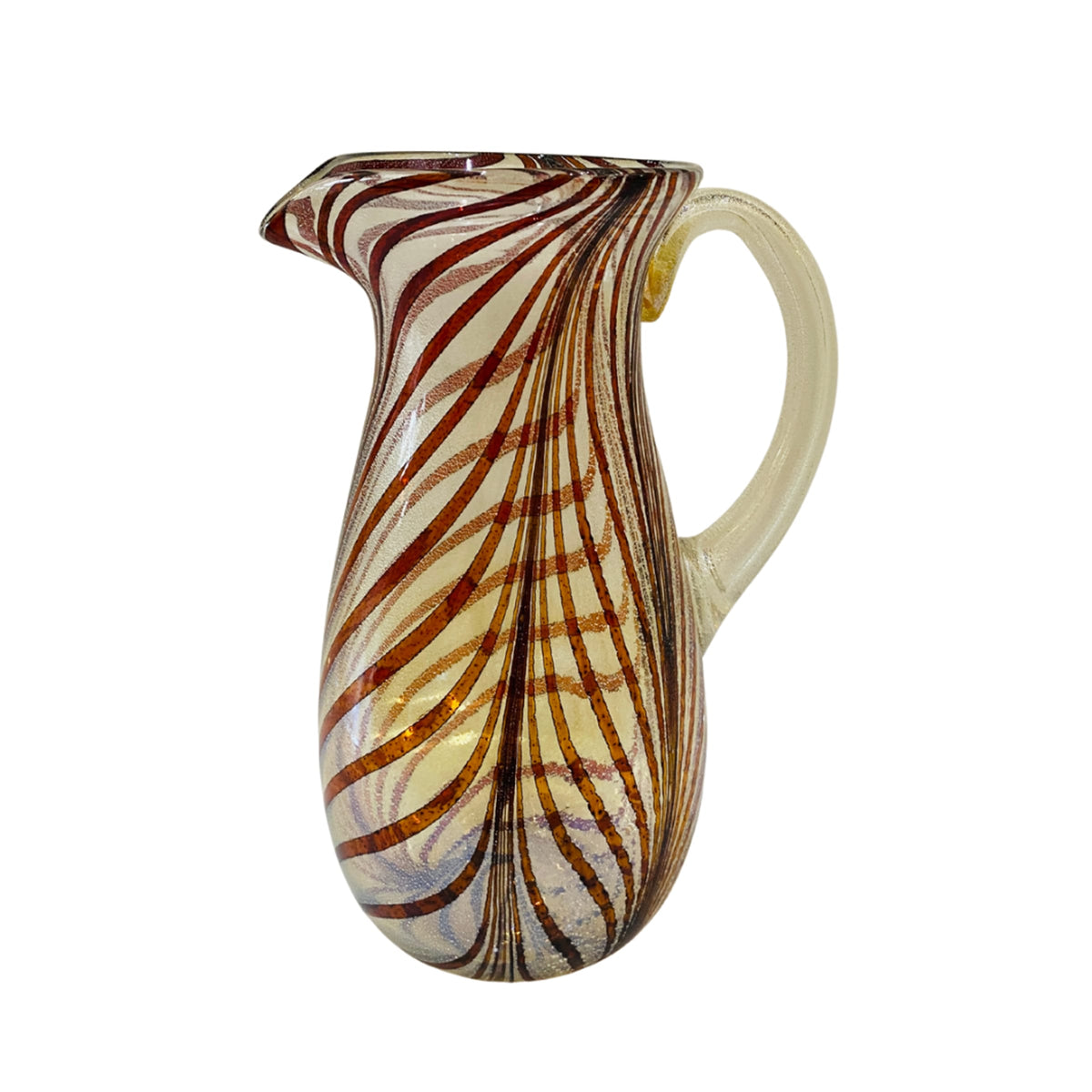 Antica Murano Forrest Dream Feathers Pitcher Rounded Red – Mary Mahoney