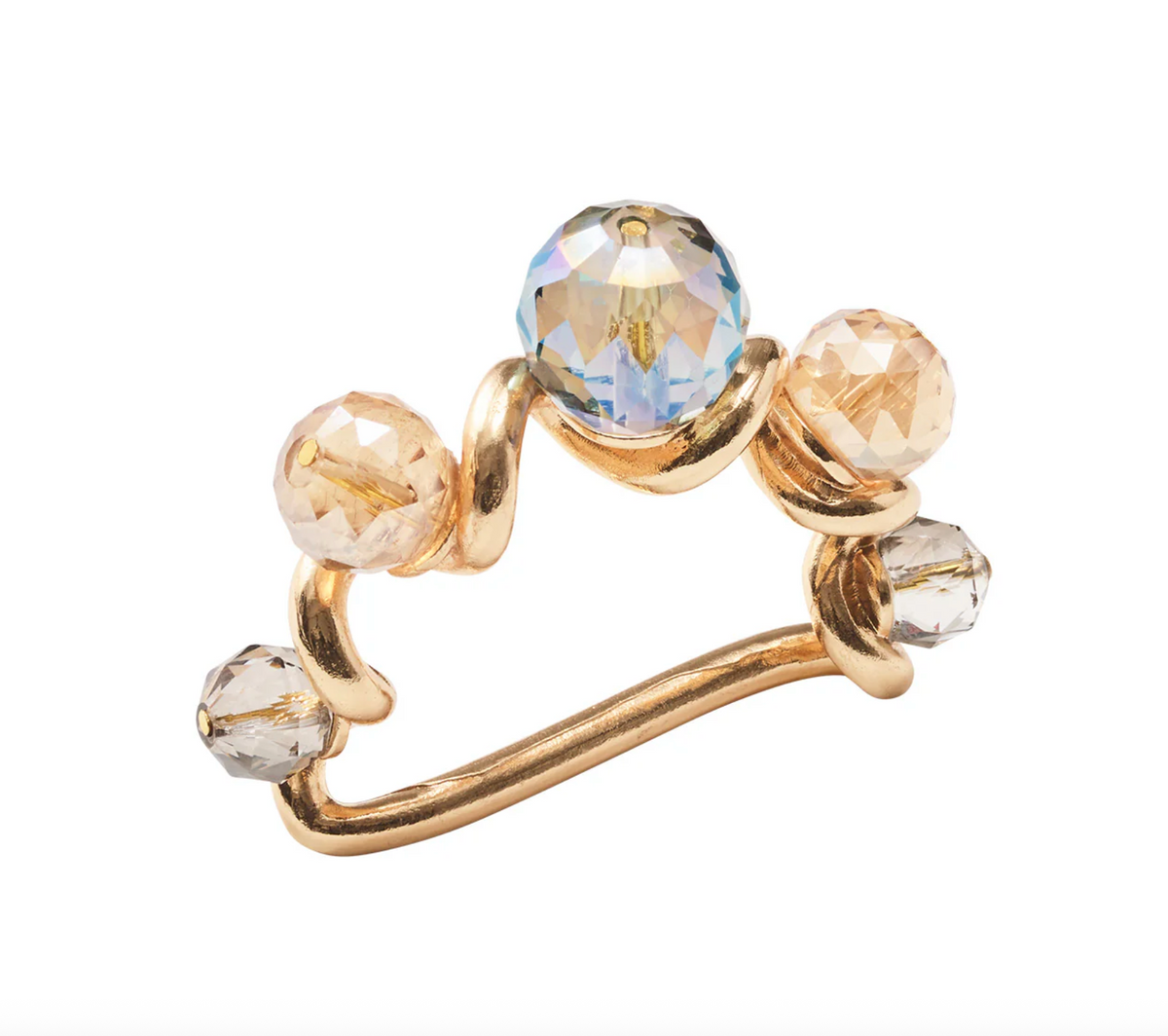 Kim Seybert Borealis Napkin Ring Set Of 4 Iridescent/Champagne – Mary ...