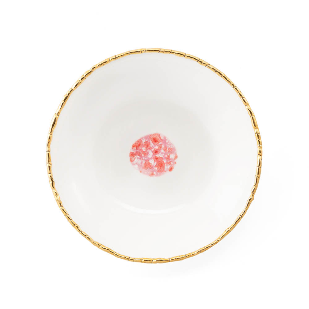 Coralla Maiuri Piazza Del Popolo Berry Soup Coupe Plate Crackle Edge 8 ...